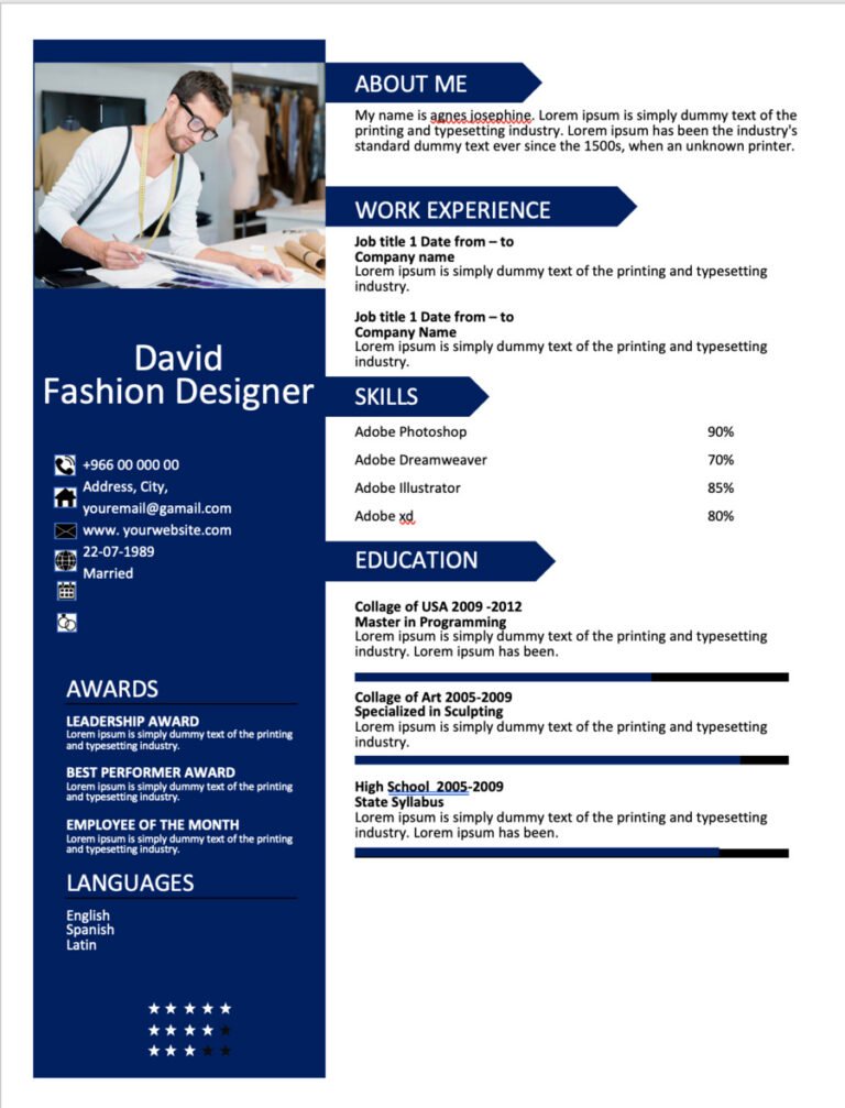 Free Professional Resume Formats | Edit and Download