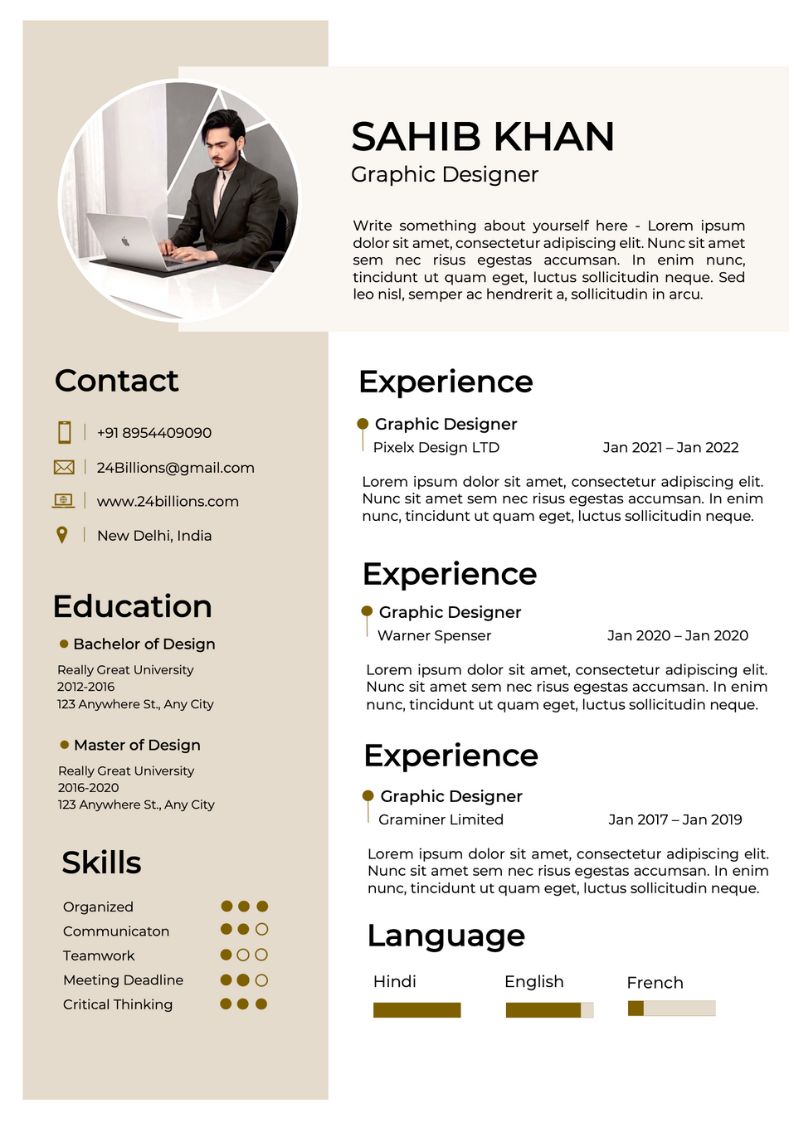Minimalist Resume Format Word Free Download