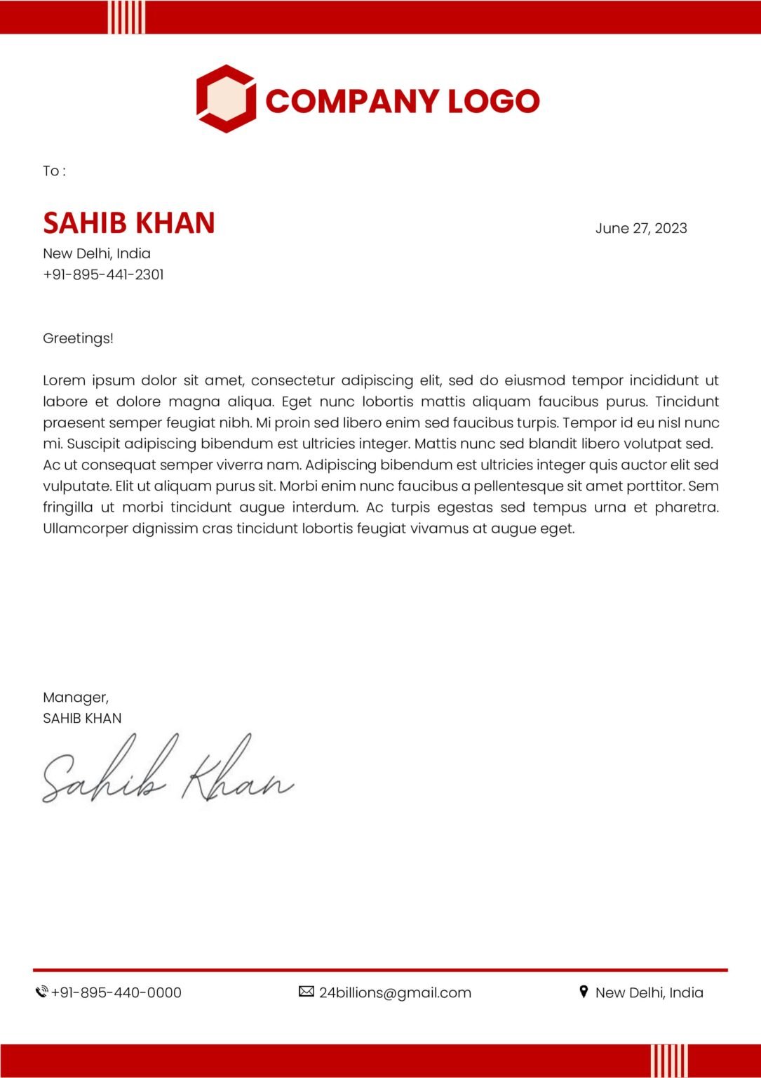 Free printable letterhead templates you can customize