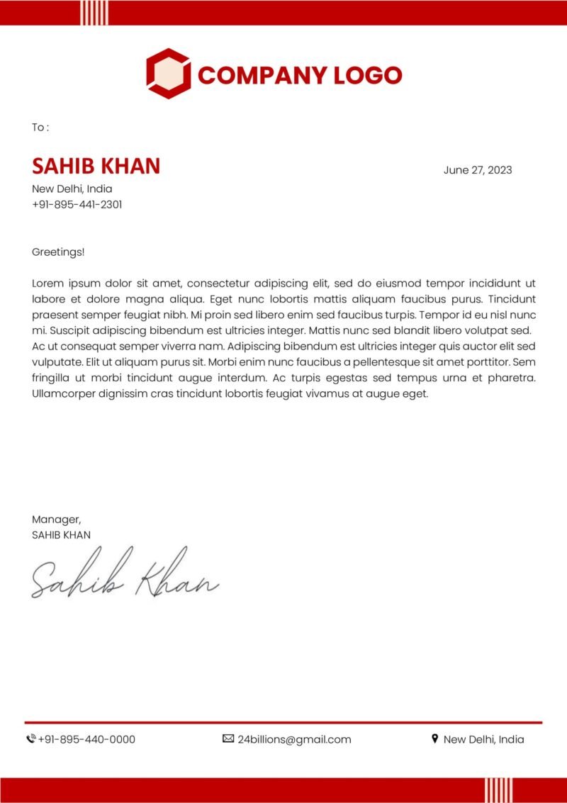 Free printable letterhead templates you can customize