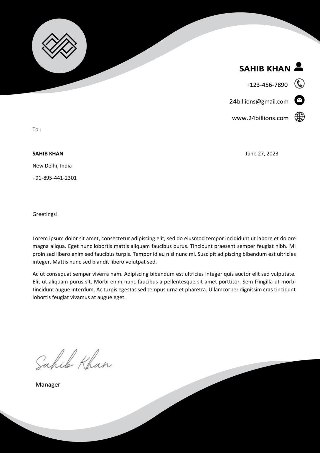 Letterhead Format In Word Free Download
