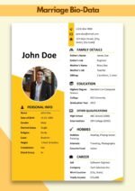Marriage Biodata Template Free | Matrimonial Biodata