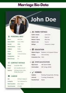 Shadi Biodata | Marriage Biodata Format Download