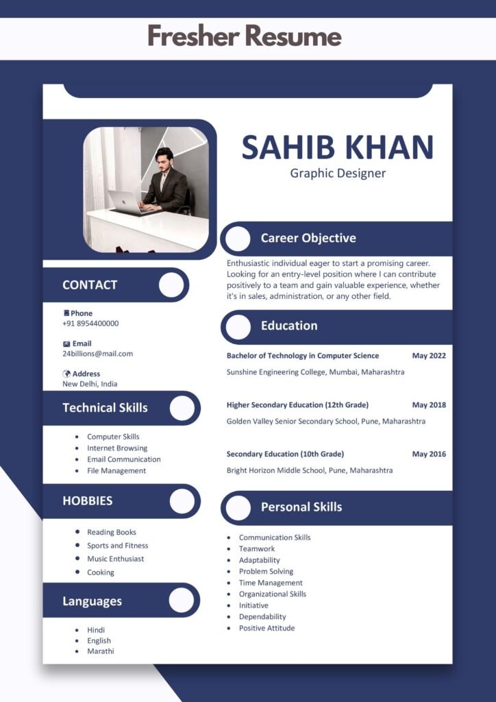 Freshers Cv Templates | Best Cv Template for Freshers