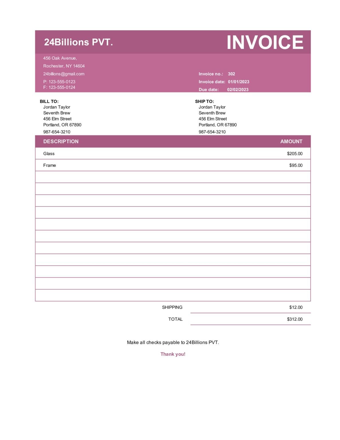 16 Free Invoice Templates - Editable Excel & PDF