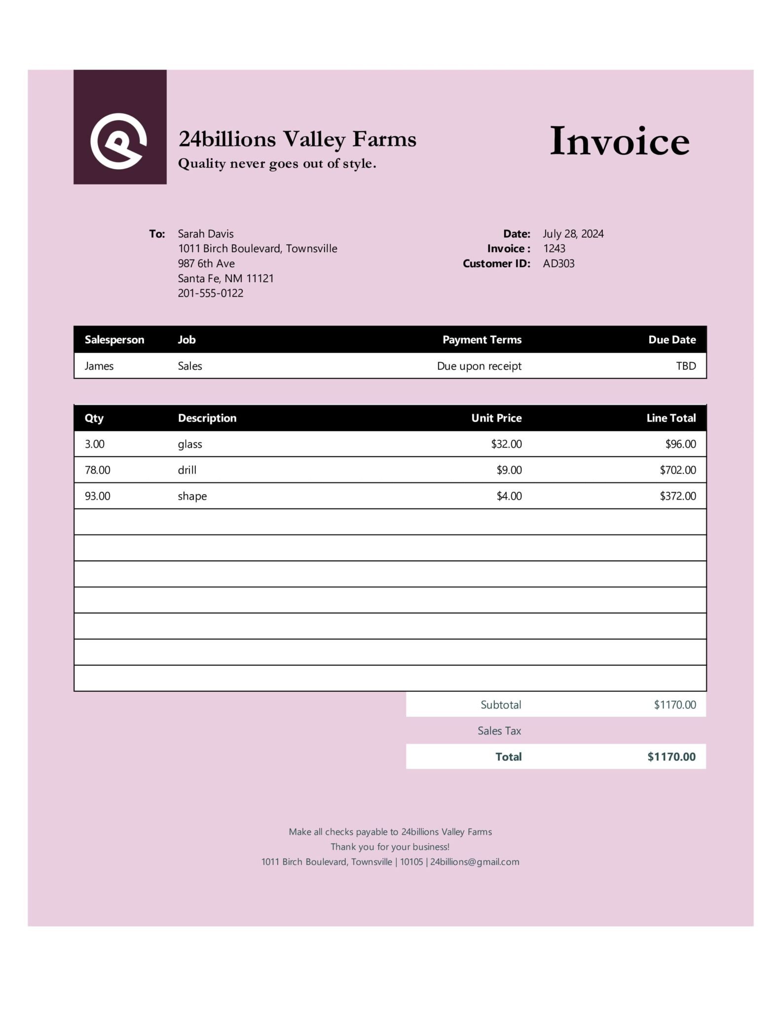 16 Free Invoice Templates - Editable Excel & PDF