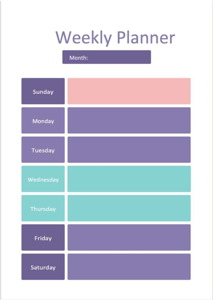 Download Free Weekly Planner Templates for Personal Organization