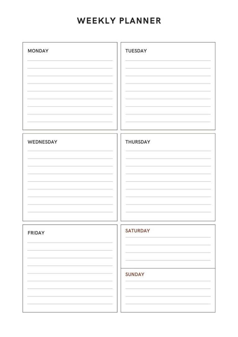 10+ Printable Weekly Planner Templates - Download PDF