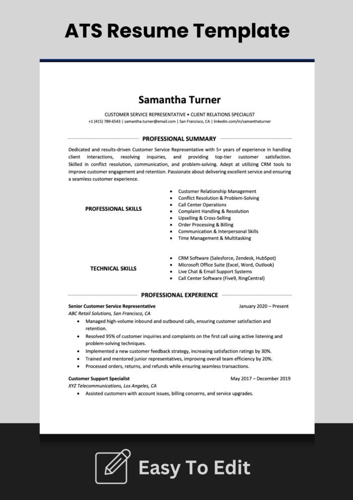 20 ATS Friendly Resume Templates