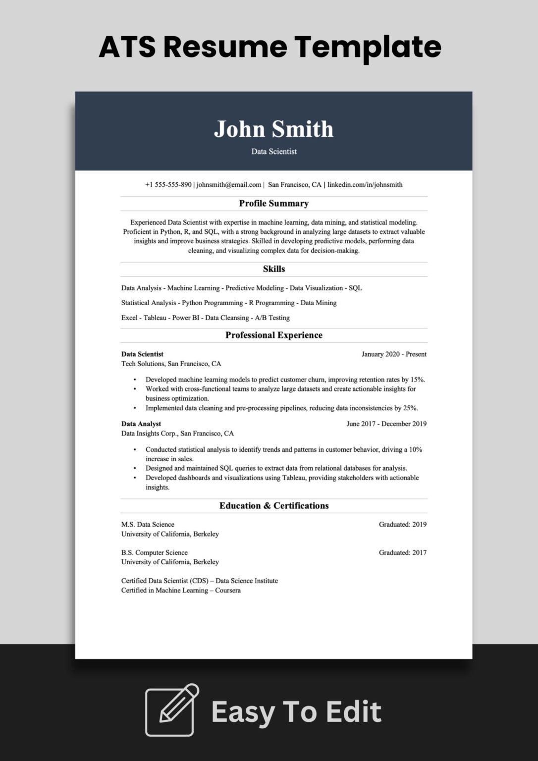 20 ATS Friendly Resume Templates