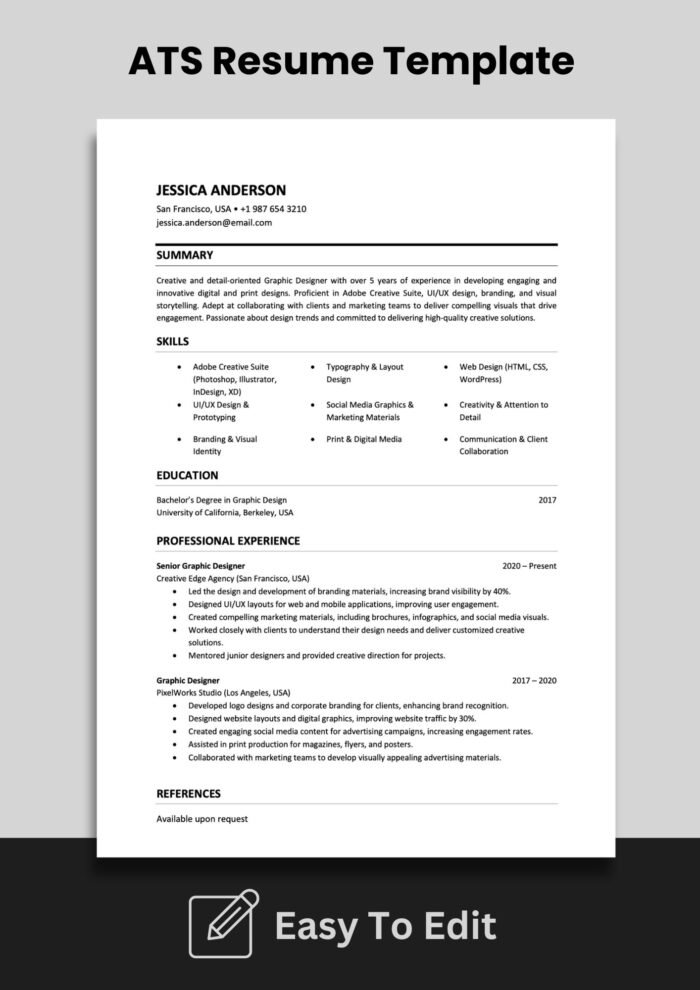 20 ATS Friendly Resume Templates