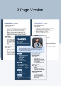 Resume Template Ms Word with Cover Letter, 3 Pages Resume Template in ...