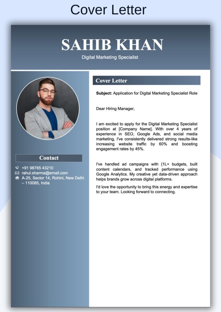 Modern Resume Templates Word Resume Format for Job Steel Blue Gray Color