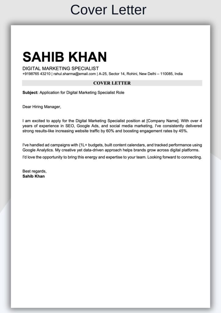 Simple Resume Format [Download in Ms Word] Simple Resume Templates