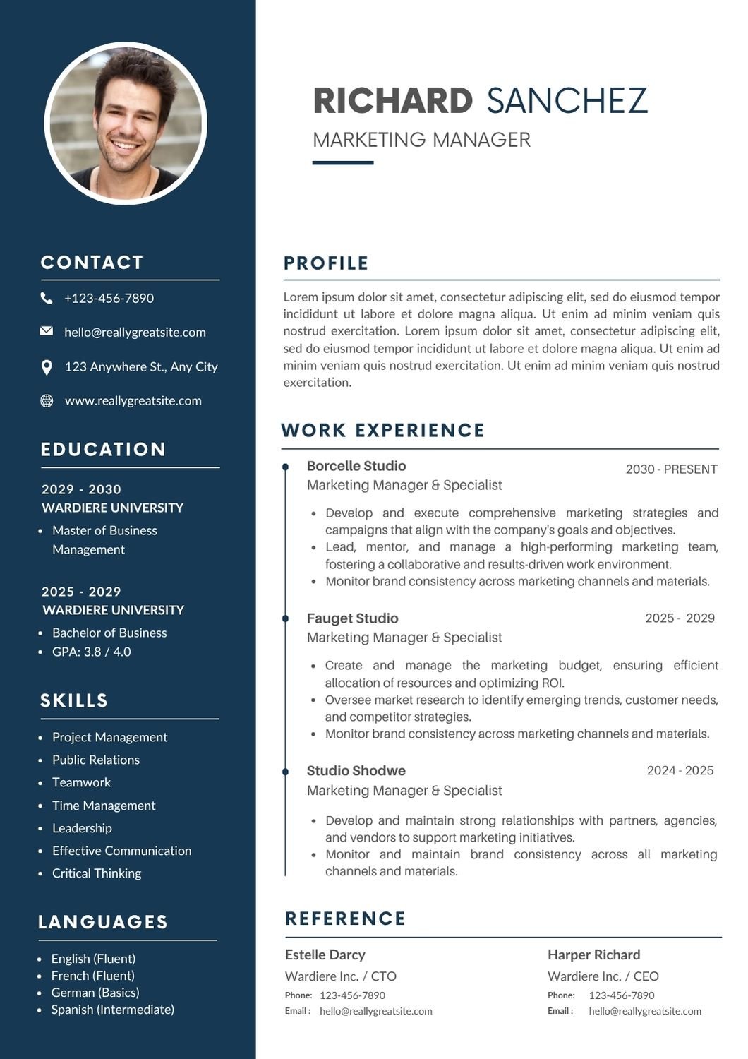 10 Best Canva Resume Templates Download Free