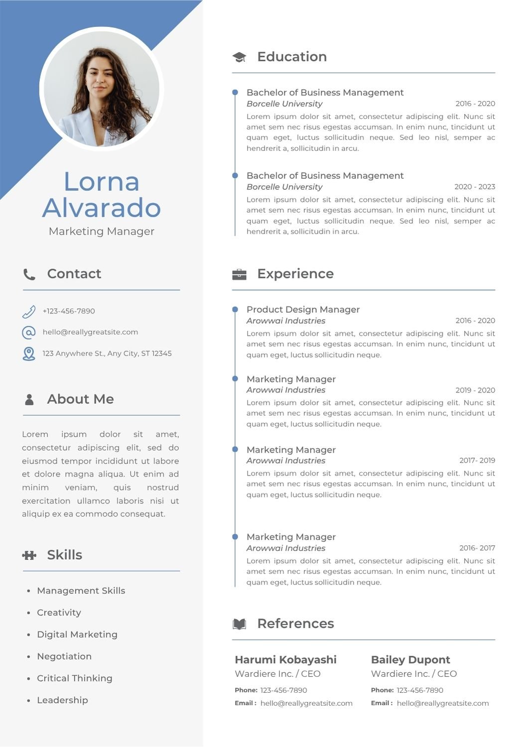 10 Best Canva Resume Templates Download Free