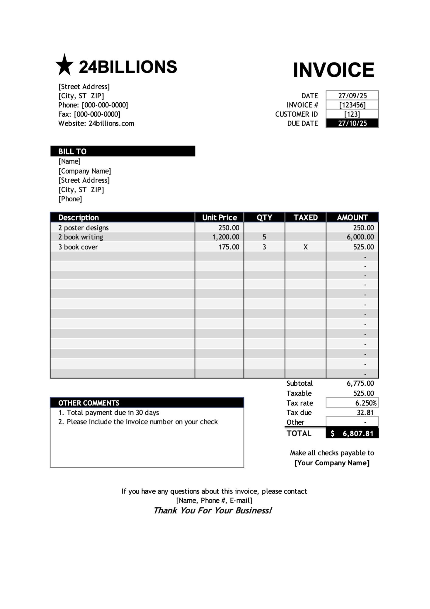 Invoice Templates for Freelancers - Guide & Free Downloads
