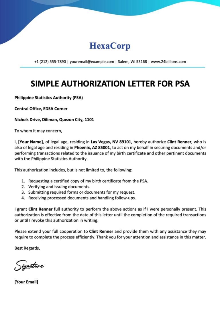 10 Letter of Authorization Templates