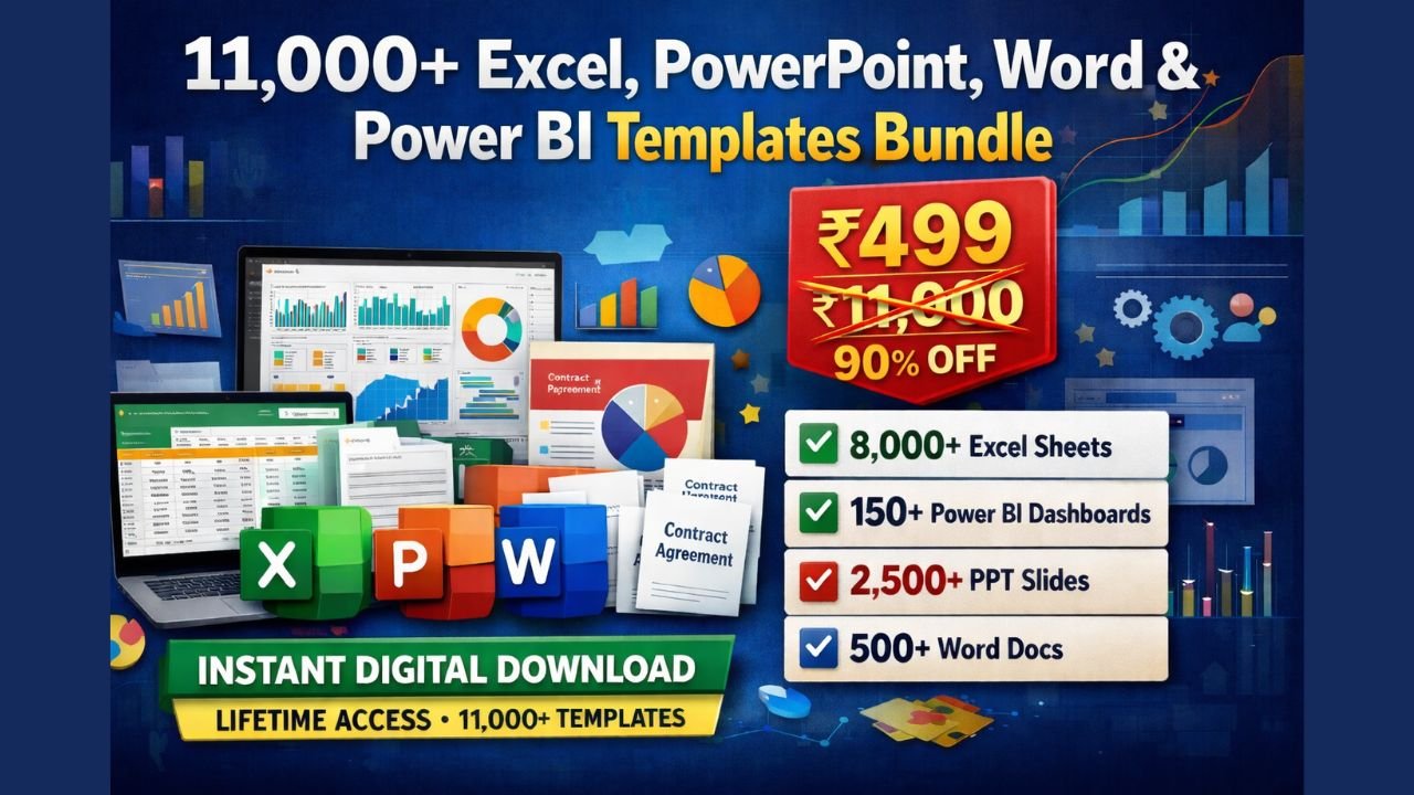 11,000+ Excel, PowerPoint, Word & Power BI Templates Bundle